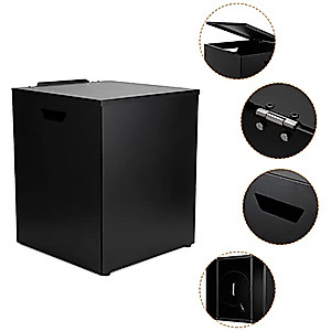 Stanbroil Propane Tank Hideaway Table for Standard 20lb Gas Tank Fire Pit Propane Tank Cover with Side Handles, Black