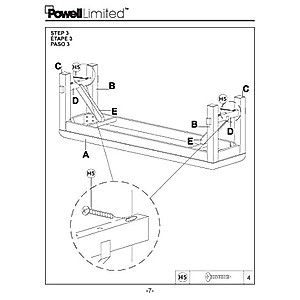 Powell Company Kraven Dining Bench, Hazelnut 60"L x 16"W x 20.25"H