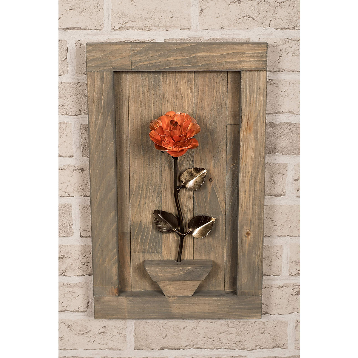 Personalized Gift - Framed Copper Rose for 7th Wedding Anniversary