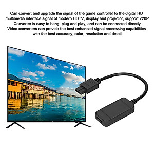 Game Console 720P Video to HD HDMI Converter Adapter Cable, for NGC/N64/SNES/SFC Game Consoles, for HDTV, Monitors, Projectors