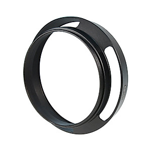 CamDesign 52mm Pro Angle Vented Metal Lens Hood Sun Shade for Leica/Contax Zeiss/Voigtlander/Panasonic Lumix/Fujifilm/Olympus/Nikon/Canon/Sony/Pentax/Samsung/RF Rangefinder Cameras with 58mm Lens Cap