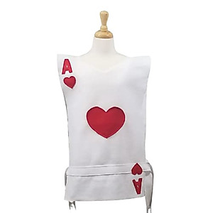Ace Playing Card Costume Tunic (Hearts, Spades, Clubs or Diamonds) Alice in Wonderland/Card Soldier - Baby, Toddler, Kids, Teen, Adult and Plus Sizes Available (Kids 4-9y)