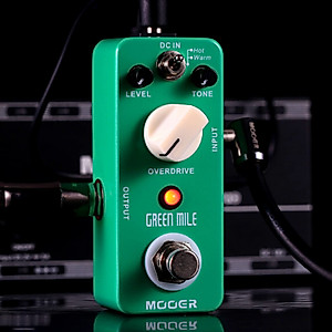 MOOER Green Mile Electric Guitar Overdrive Pedal Tube Screamer Sound Natural, Smooth, Creamy Overdrive Sound for Metal