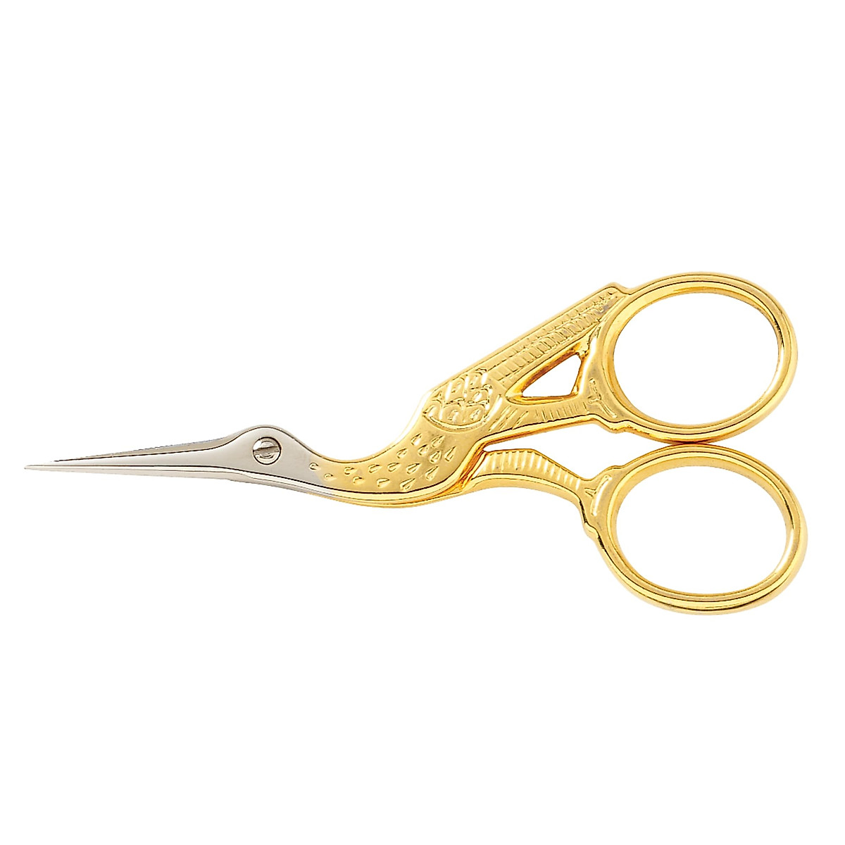 Gingher 01-005280 Stork Embroidery Scissors, 3.5 Inch, Gold