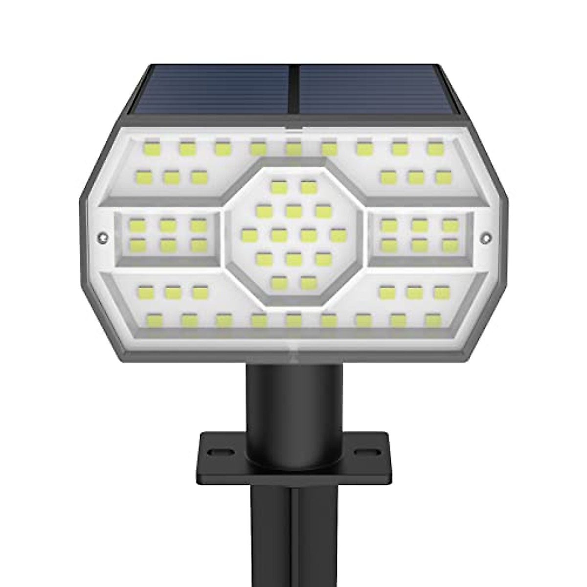 NYMPHY Solar Outdoor Lights, Solar Lights Outdoor Waterproof, Solar Spot Lights Outdoor 56 LED 3 Lighting Modes for Landscape Yard Wall Lights Auto On/Off for Pathway Garden, Pack of 1(Cool White)