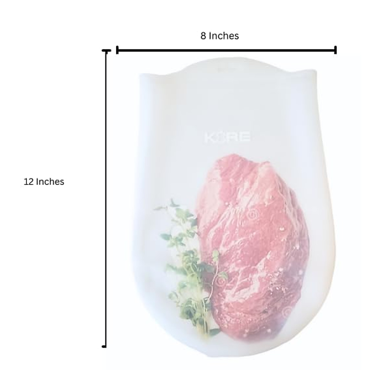 Revolutionize Sous Vide Cooking with AppleKoreLiving Sous Vide Reusable Silicone Bags | Set of 2 Large BPA Free Bags | Thinner and More Flexible than other Reusable Vacuum Seal Bags