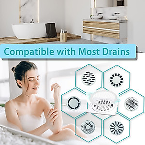Disposable Shower Drain Hair Catcher Stickers, 30 PCS Mesh Stickers 4.3'' with Clean Tweezers, Shower Drain Stickers Not Rot Anti-Blockage