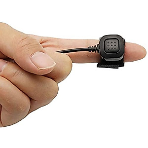 Flexible Throat Mic Microphone Covert Acoustic Tube Tactical Walkie Talkies Earpiece Headset with Finger PTT is Compatible with Midland LXT118 GXT1000VP4 LXT500VP3 LXT600VP3 LXT380 2-pin