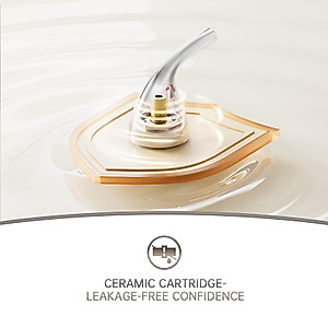 Phiestina Pull Down Sprayer Chrome 4 Inch Bathroom Faucet，3 Hole Centerset Pull Out Bathroom Sink Faucet，with 360 Swivel Spout，Metal Pop-Up Drain and Water Supply Lines，BF04007-B11-C