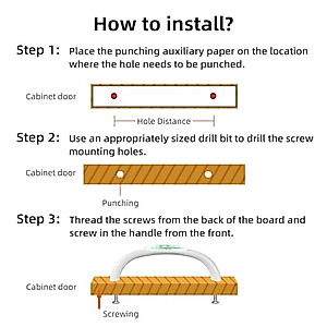 Pull Handle Fence Handle Long Cabinet Handles for Interior, Closet, Drawer, Outdoor, Garage, Green Polka Dots