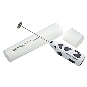 Aerolatte Milk Frother with Travel Storage Case, The Original Steam-Free Frother, Moo