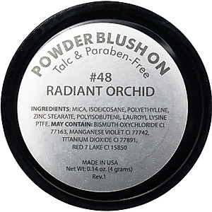 Pure Ziva Radiant Orchid Purple Lavender Violet Princess Pink Vegan Blush Pressed Cheek Color Powder, Talc & Paraben Free, No Animal Testing & Cruelty Free