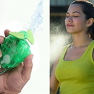 ATBOTP Portable Carabiner Water Misting Fan Mini Personal Outdoor Spray Fans (3 Piece Set)