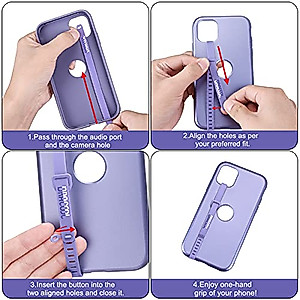 Dracool 2 PCS Silicone Phone Strap Cell Phone Grip Loop Elastic Stretching Band Hand Finger Holder Secure Slim Universal for Galaxy & iPhone Case Most Smart Phone Cases - Transparent