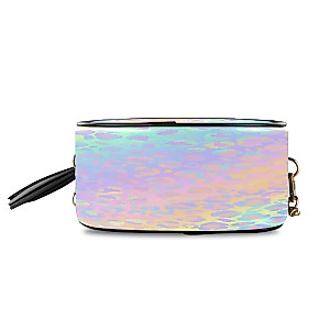 ALAZA Tie Dye Leopard PU Leather Small Women Crossbody Shoulder Bag Purse Wallet with Adjustable Chain Strap