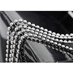Tiparts 30 Feet Stainless Steel Ball Chains Necklace with 20pcs Connectors Clasps,Silver Bead Chain Sets (Chain Width 2.4mm+20pcs connectors)