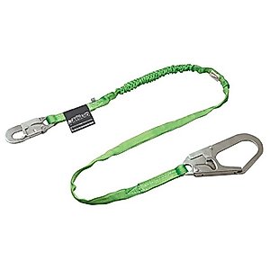 Honeywell 219M-Z7/6FTGN Miller Manyard II 219M Green Polyester Webbing Shock, Absorbing Lanyard with Rebar Hook, 6' Length