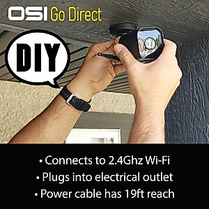 【OSI Wireless WiFi Smart Home Security DIY Alarm SYSTEM-14 Piece + 4X OSI Smart Security Bullet Camera Outdoor 1080P HD, WiFi Cameras】