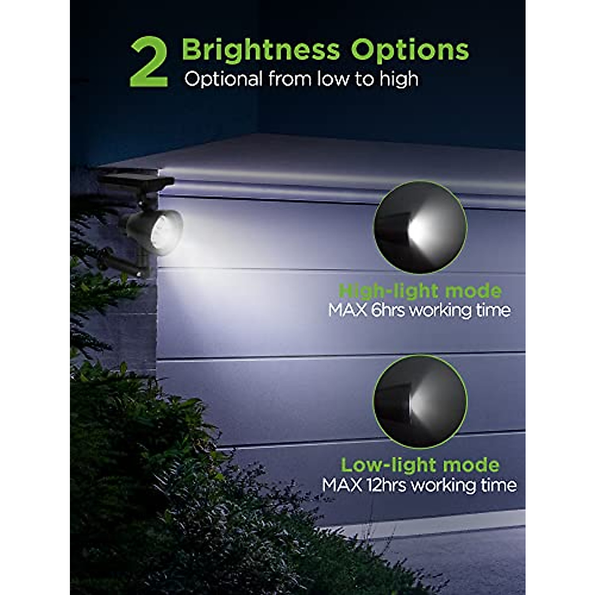 InnoGear Solar Lights, 2-in-1 Waterproof 3 LED Solar Spotlights Adjustable Wall Light Landscape Lighting Security Light Outdoor Auto On/Off for Patio Deck Yard Garden Driveway, Pack of 4