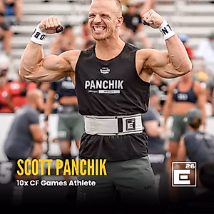 Self-Locking Weight Lifting Belt - Premium Weightlifting Belt for Serious Functional Fitness, Weight Lifting, and Olympic Lifting Athletes (Medium, White)