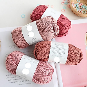 1 * 50g Ball Line Yarn Handknitting Yarn Linen Cotton Blended Yarn (Color : 3820)