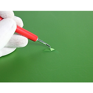 VViViD DECO65 Chrome Silver Gloss Craft Vinyl (7ft x 11.8") Roll with Comfort Grip Stainless Steel Weeding Tool - M0