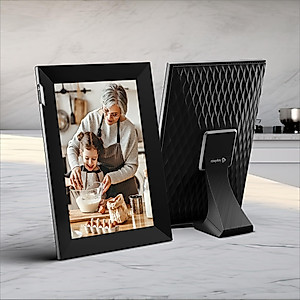 Nixplay Digital Touch Screen Picture Frame with WiFi - 10.1” Photo Frame, Connecting Families & Friends (Black/Silver)