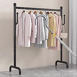 Clothes Hook Pole, Adjustable from 28 inches to 74 inches, Sponge Handle,Pick up Clothes from high Places,Closet Coat Rack Hook Rod, Used for Blinds Closets Ceilings, Strong Yet Lightweight.