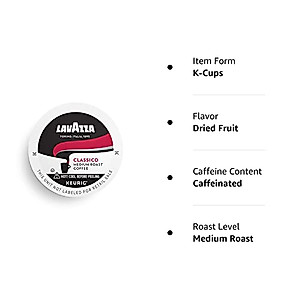 Lavazza Classico Single-Serve Coffee K-Cups for Keurig Brewer, Medium Roast, 88 capsules Value Pack, 1