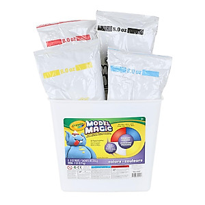 Crayola Model Magic (2lb Bucket), Modeling Clay Alternative, Primary Colors, Air Dry Clay for Kids, Classrooms Supplies, 3+