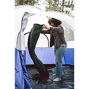 Stansport Fleece Sleeping Bag - Black (510-20), (32- X 75-Inch)