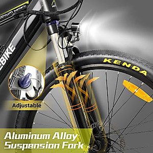 HOTEBIKE Electric Bike for Adult 750W Electric Mountain Bike 48V 13AH Removable Battery Ebike with Suspension Fork Aluminium Frame, Professional 21-Speed Gears 26"