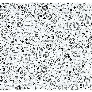 Michael Miller Math, White 15 Yard Bolt