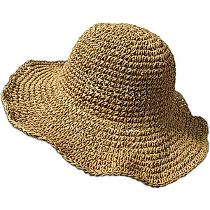 Womens Sun Visor Hats Wide Brim Summer Beach Cap for Women Foldable Vacation Travel Straw Hat Khaki