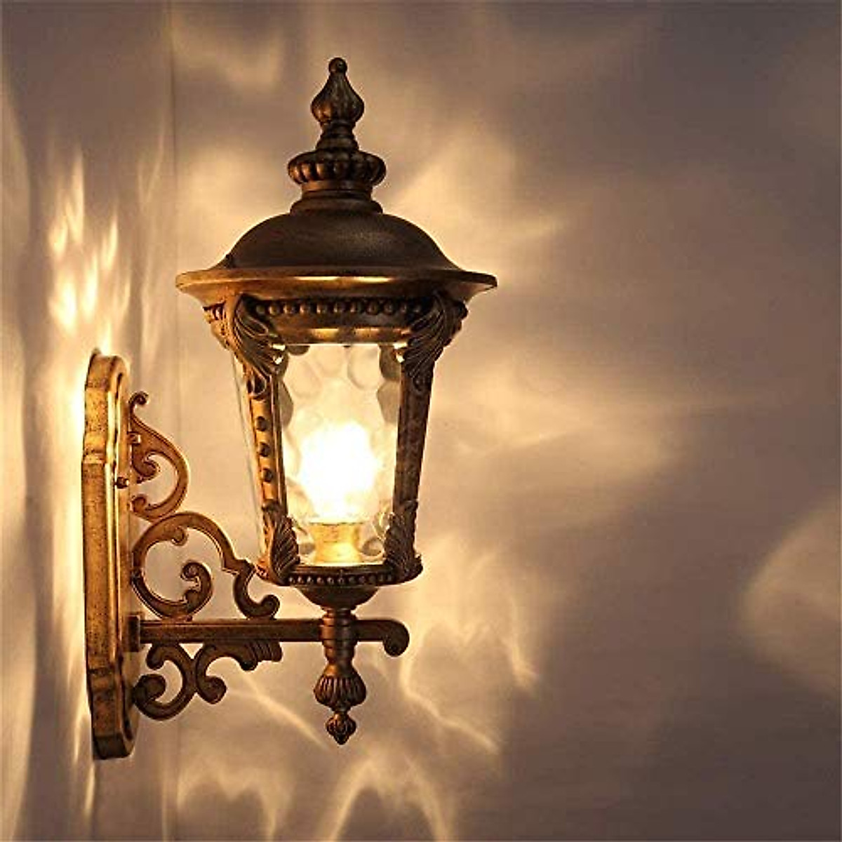 ZOUSHUAIDEDIAN Outdoor Wall Lights, Waterproof Outdoor Light Fixtures Wall Mount, Porch Light, Glass Shade, E27 Socket Exterior Wall Sconce Lighting, Wall Lamp for Garage, Porch, Doorway, Patio, Garde