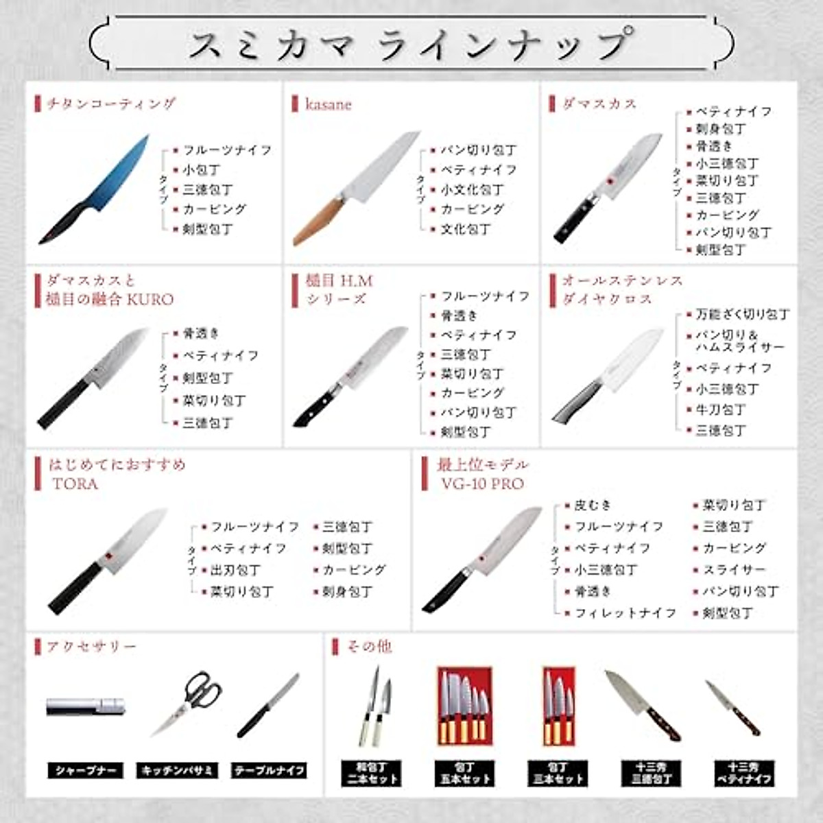 Chroma 霞 剣型包丁 Sword Knife, 7.75 Inch, Black