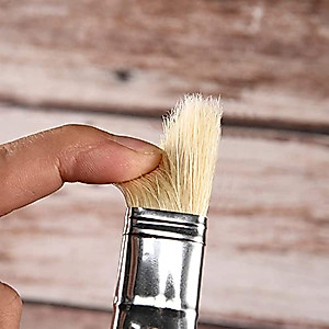 Professional Oil Paint Brush Set, Fuumuui 11pcs Superior Hog Bristle Paint Brushes Perfect for Oil Acrylic Gouache Painting