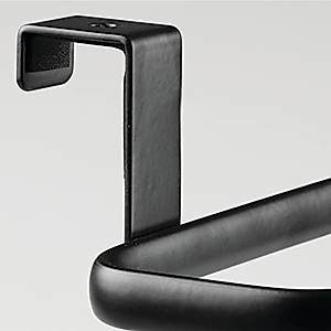 mDesign Steel Hanging Cabinet Storage Organizer Holder for Kitchen, Pantry - Holds Plastic, Sandwich, Garbage, Grocery and Trash Bags; Wrap, Foil, Pack - Spira Collection - Black