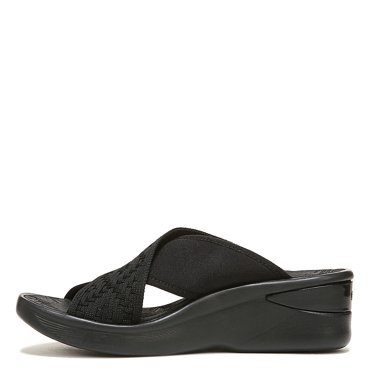 BZees Womens Sundance Slide Sandal Black 6.5 M