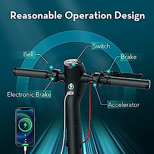 MICROGO New M5 Pro Electric Kick Scooter for Adults, Honeycomb Off-Road Tires, Large LED Panel, App Control, 350W Motor, 19MPH 18.5Miles, Long-Range Battery, for Commuter/Travel, Foldable Scooter