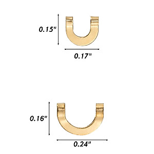 Dr.Fish 100 Pack Folded Clevises for Fishing Spinner Making, Lure Making Accessories Spinnerbait Spinner Blade Walleye Rig Alabama Rig Freshwater Inline Spinner Brass