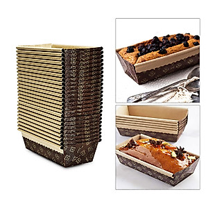 25 Pieces Disposable Kraft Papers Bread Loaf Pans Bakery Pastry Rectangle Pans For Kitchen Microwave Freezer Oven Safe Cupcake Wrappers For Boys