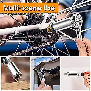 Christmas Gifts Stocking Stuffers for Men Him, Universal Socket Mens Gifts for Dad Boyfriend, Professional 7mm-19mm Socket Set for Multiple Adapters