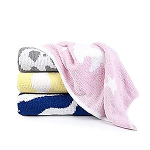 Tadpoles Ultra Soft Reversible Chenille Baby Blanket - Elephant Grey | 30" x 40" | Made of 100% Microfiber Polyester | Soft, Gentle & Hypoallergenic | Ideal as a Swaddle, Receiving Blanket & More