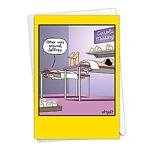 NobleWorks Humorous Birthday Greeting Card with 5 x 7 Inch Envelope (1 Card) Bday Other Way Around Tim Whyatt Birthday Cartoons 8405Z