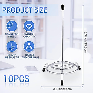 Barydat 10 Pcs Receipt Holder Spike 6.7 Inch Check Spindle Desk Receipt Holder Organizer Ticket Stabber for Restaurant Ticket Holder Stainless Steel Bill Fork for Memo Food Order Paper Stand Supplies