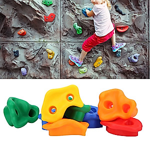 LIULDASHUN Colorful S Rock Climbing Wall Holds Set, Practical Playground Equipment Accessory for Active Outdoor Play, S Rock Climbing Wall Holds Set