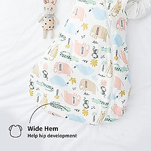 Duomiaomiao Baby Sleep Sack 12-24 Months 100% Cotton 1.5 TOG Four Season Baby Wearable Blanket, Breathable Comfy Toddler Sleeping Sack