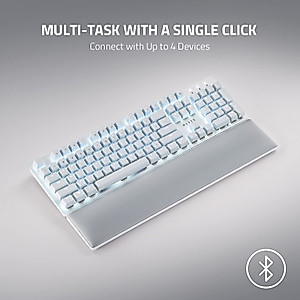 Razer Pro Type Ultra Wireless Mechanical Keyboard: Silent, Linear Switches - Ergonomic Design - HyperSpeed Technology - Connect up to 4 Devices - Fully Programmable Keys & Smart Controls