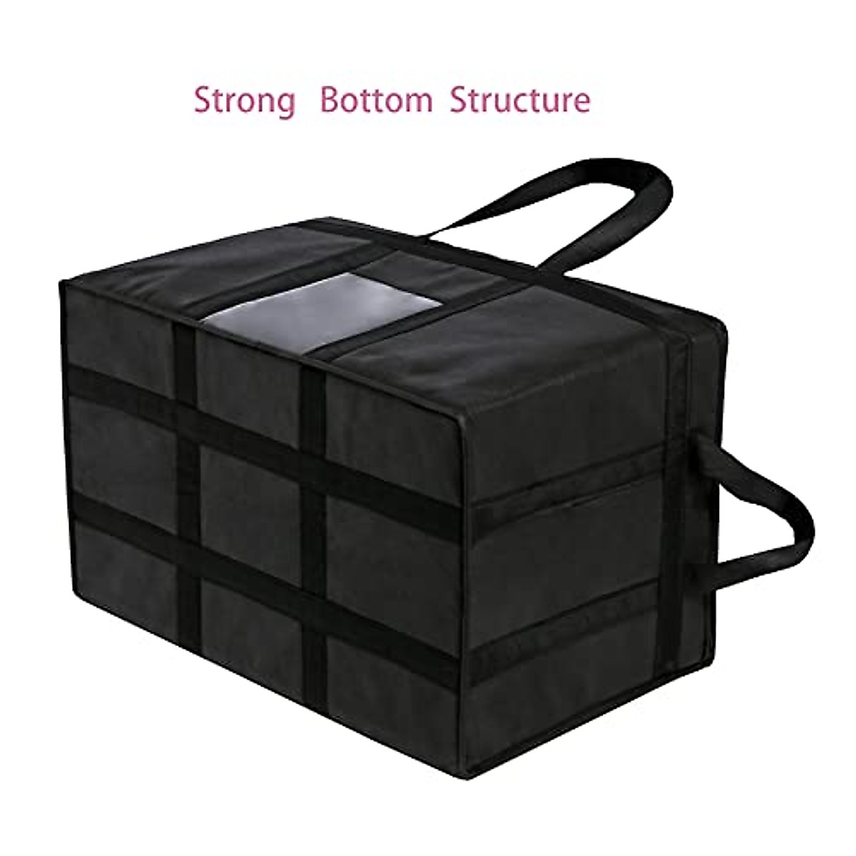 Insulated Food Delivery Bag，Reusable Food Warmer Delivery Bags for Hot and Cold,Collapsible Large Capacity and Durable, Suitable for Travel，Car，Camping (XXXL, Black)